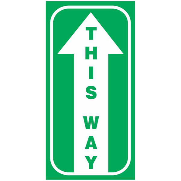 Covid-19 This Way Floor Decal