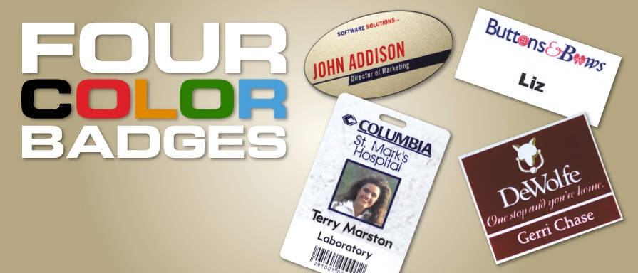 Full Color Name Badges, Name Tags